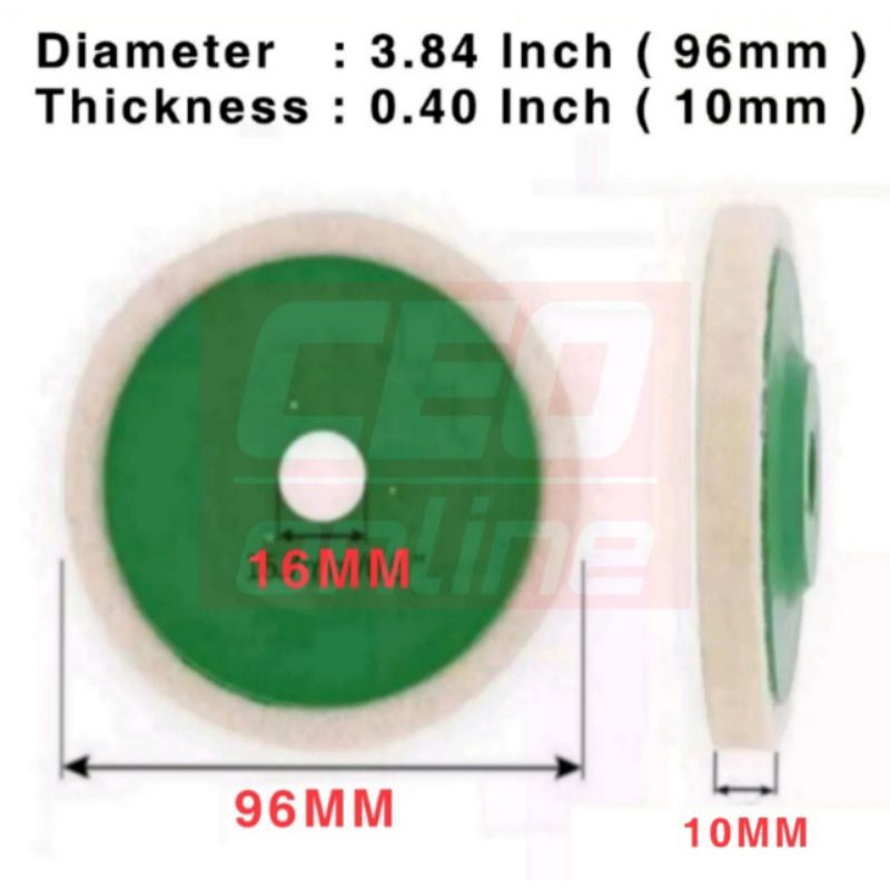 CEO 🇲🇾 Wool Polishing Sponge Polishing Wool 4" Polish Pads Disc Span ...