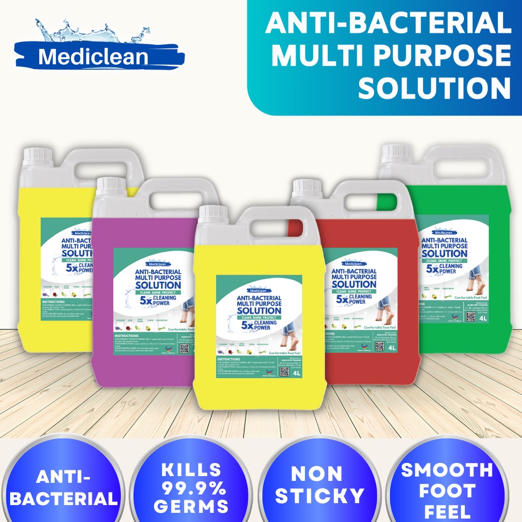 Mediclean Antibacterial Multi Purpose Solution Cleaner 2L/ 4L | Shopee ...