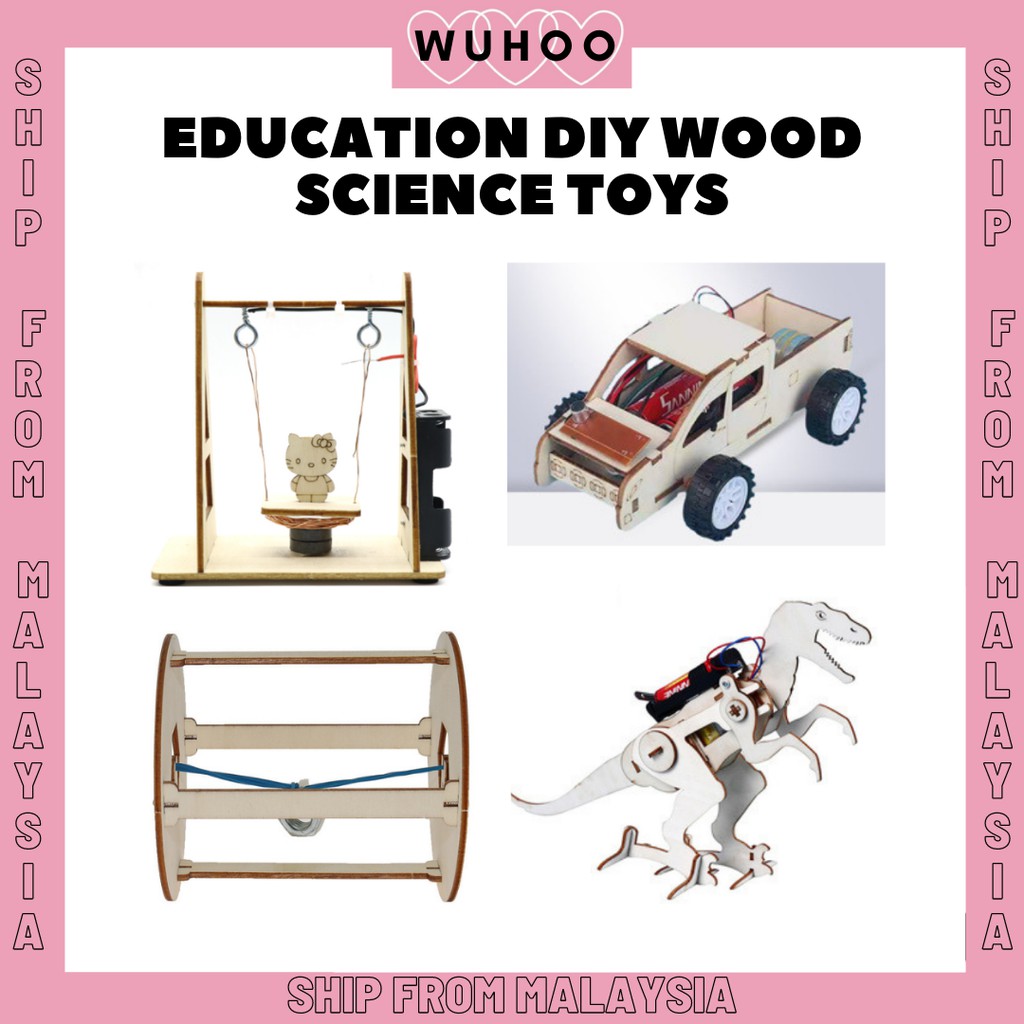 EDUCATION DIY Creative Robotics Scientific Toys Kit Wooden Educational ...