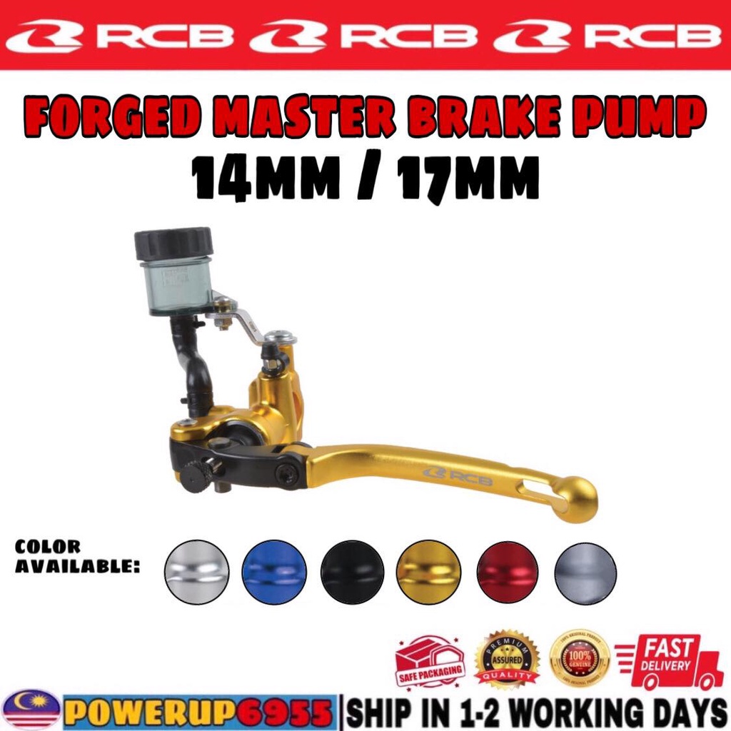 RCB S1 FORGED MASTER BRAKE BREK PUMP 14MM 17MM LEFT KIRI RIGHT KANAN ...