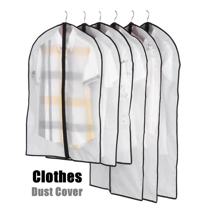 Plastic Clear Dust-proof Cloth Cover Suit/Dress Garment Bag Storage ...