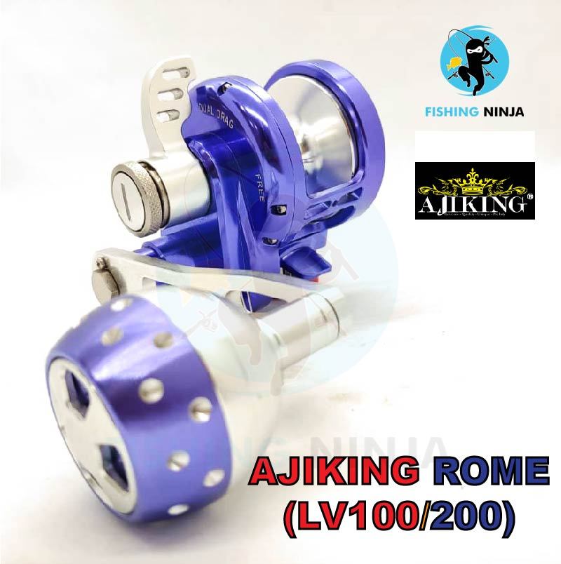 【Ready Stock】AHKAW Ajiking Rome Jigging Reel (LV100/LV200)/JIGGING/JIGGING REELS/MESIN JIGGING ...