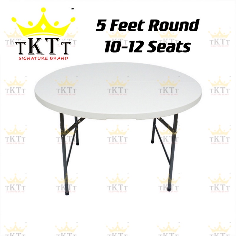 TKTT ™️ Asoga 5 Feet Round Foldable Banquet Table Portable Round ...