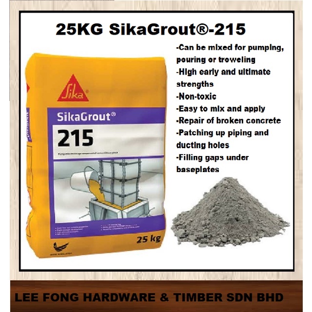 25KG SikaGrout®-215 - PUMPABLE SHRINKAGE COMPENSATED CEMENTITIOUS GROUT | Shopee Malaysia