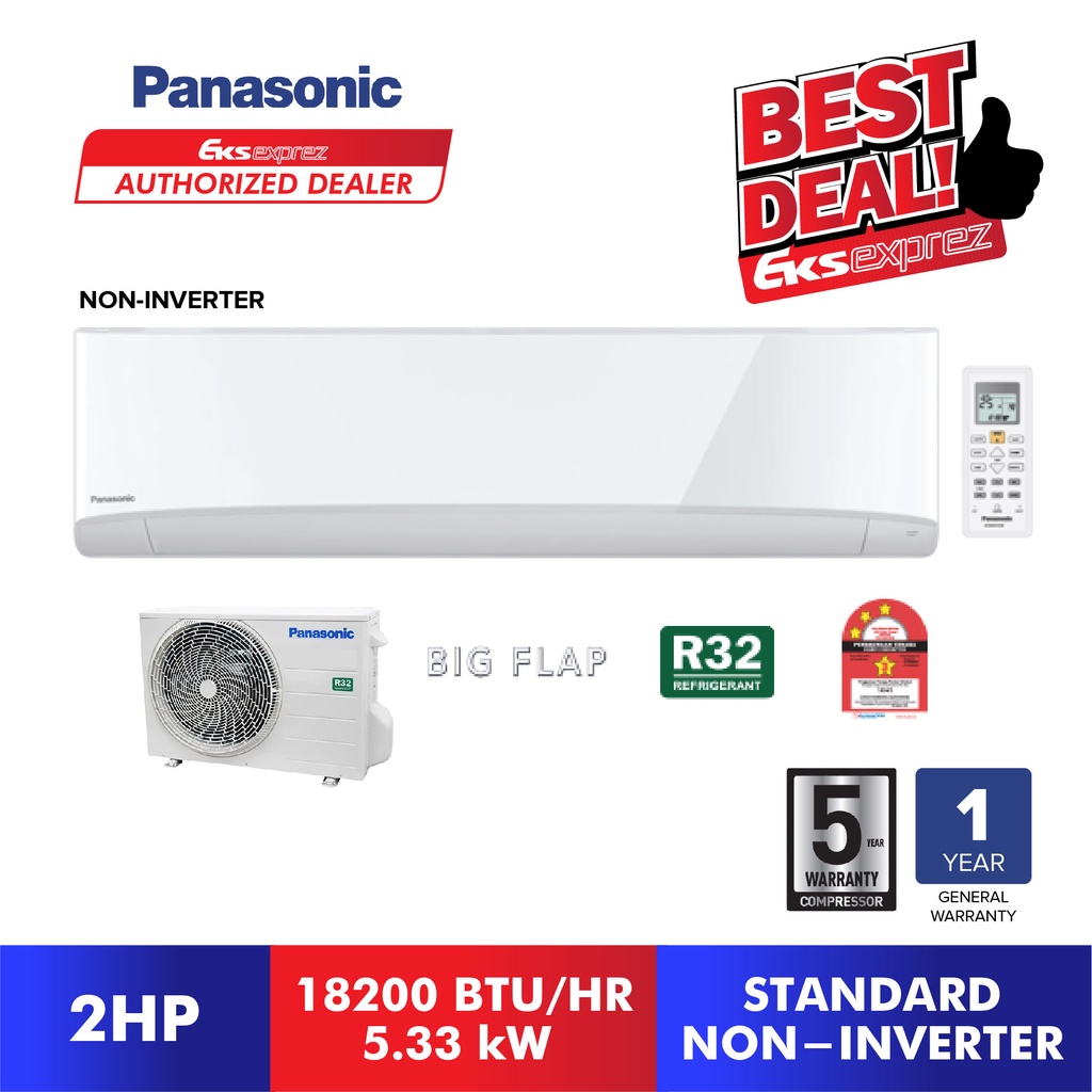 Panasonic Standard Non-Inverter R32 Aircond CS-PN9WKH / PN12WKH / CS ...