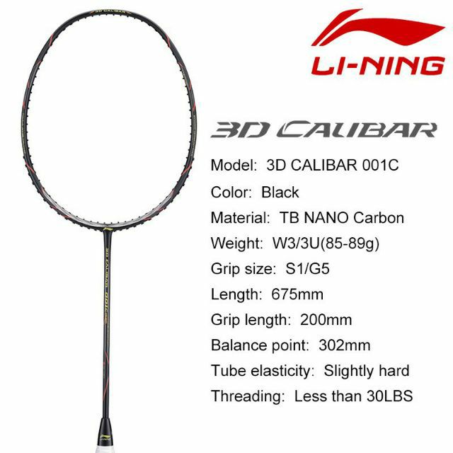 Genuine Lining 3d Calibar 001/ 001c badminton racket | Shopee Malaysia