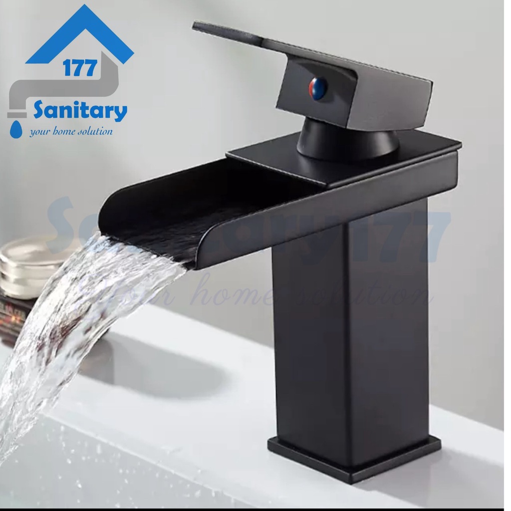 HITAM Black matte hot and cold sink faucet 258-hand washing sink water ...