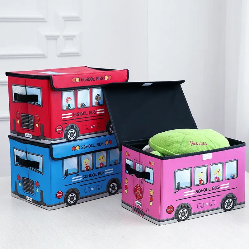 Children School Cartoon Storage Box Foldable Clothes Toy Organizer Kids ...