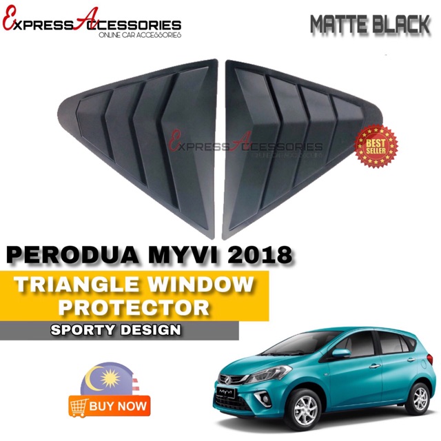 🔥NEW🔥 Perodua Myvi 2018 2019 Side Louver 3D Rear Triangle Window Mirror ...