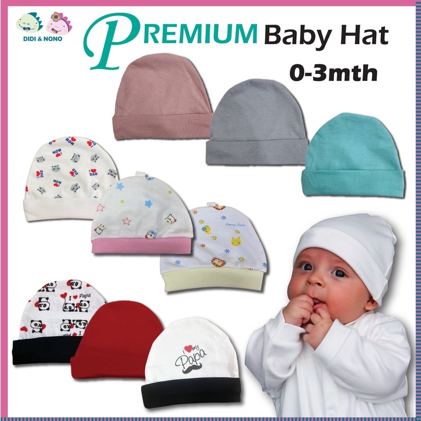 Soft Cotton Newborn baby topi Hat Cute Design Cap Topi Bayi colourful ...