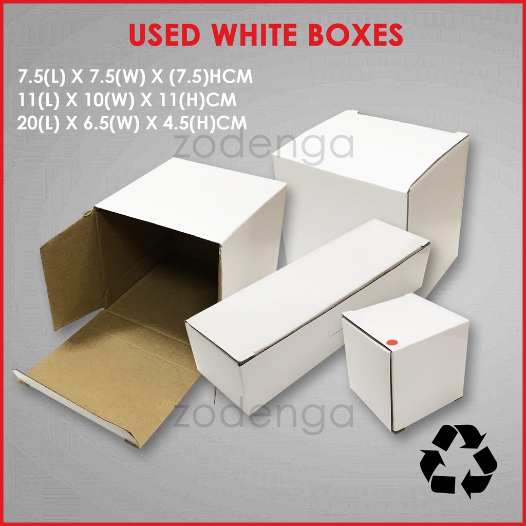 Second Hand Recycle White Packaging Box | Shopee Malaysia