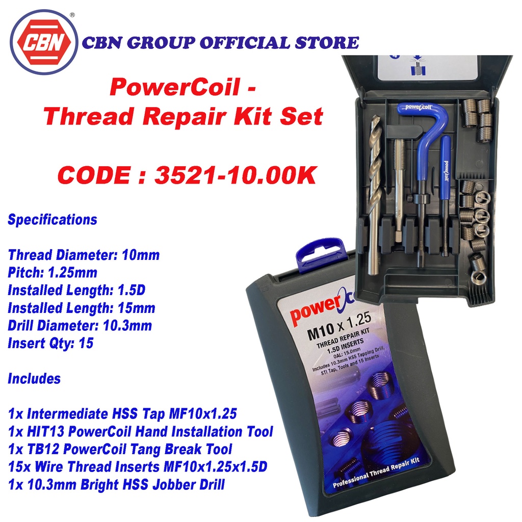 PowerCoil - Thread Repair Kit Set | Shopee Malaysia