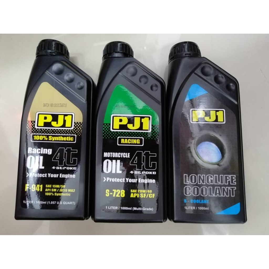PJ1 4T RACING OIL 100% ORIGINAL 1 liter - F941/S-728/S-COOLANT | Shopee Malaysia
