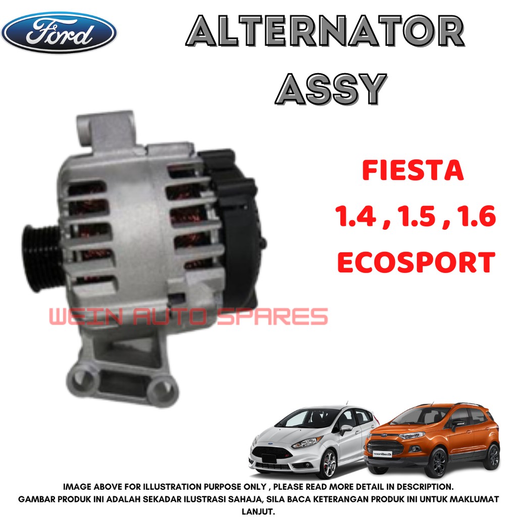 FORD GENUINE ALTERNATOR ASSY FOR FORD FIESTA 1.4 / 1.5 / 1.6 , ECOSPORT ...