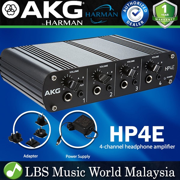AKG HP4E Pro Audio 4 Channel Headphone Amplifier (HP-4E HP 4E) | Shopee Malaysia