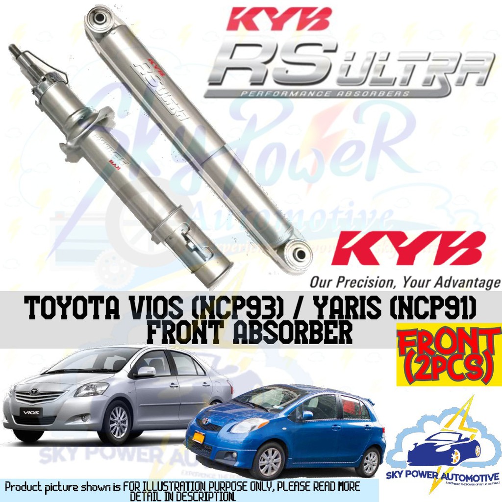 TOYOTA VIOS (NCP93) / YARIS (NCP91) KAYABA (KYB) RS-ULTRA HEAVY DUTY & HIGH-PERFORMANCE SHOCK ...