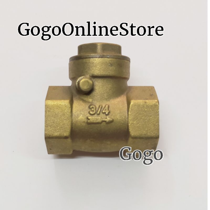 3/4" Brass Swing Check Valve / One Way Valve / Not Return Valve ...