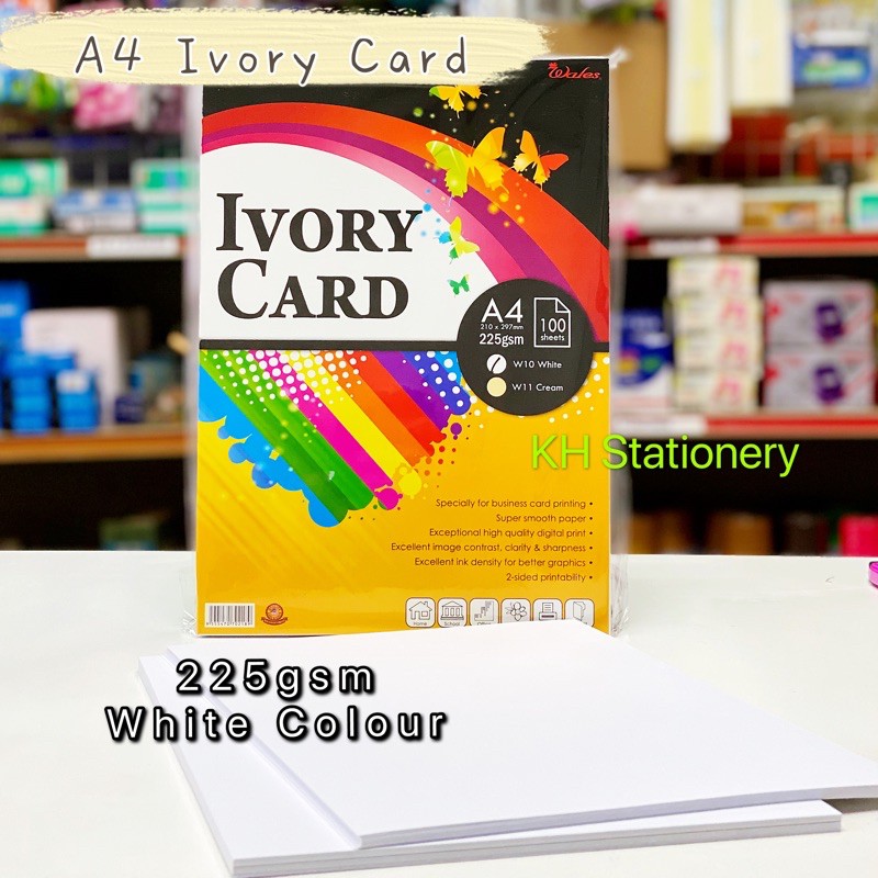 A4 Ivory Card 225gsm / White Card 225gsm / Card 225gsm /A4 Paper 225gsm ...