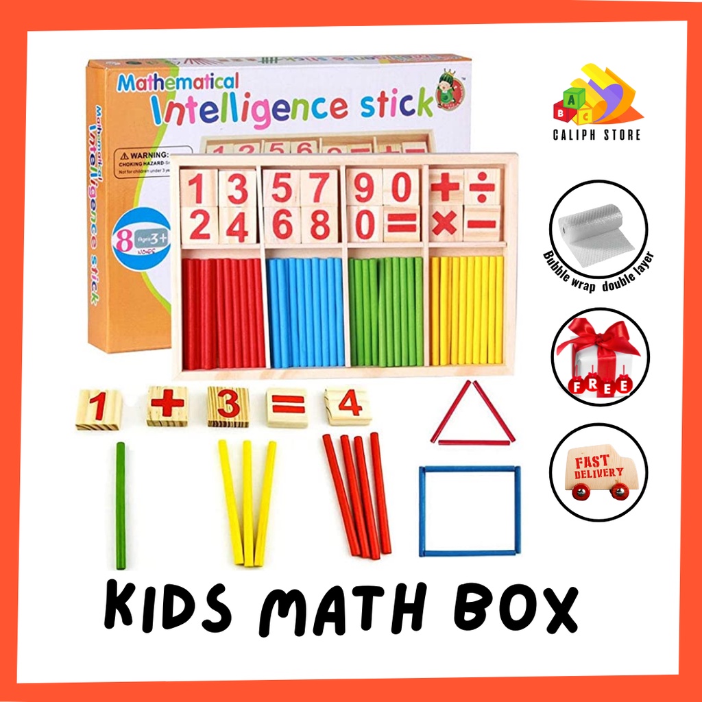 Wooden Mathematical Intelligence Stick Number and Counting Rods with ...