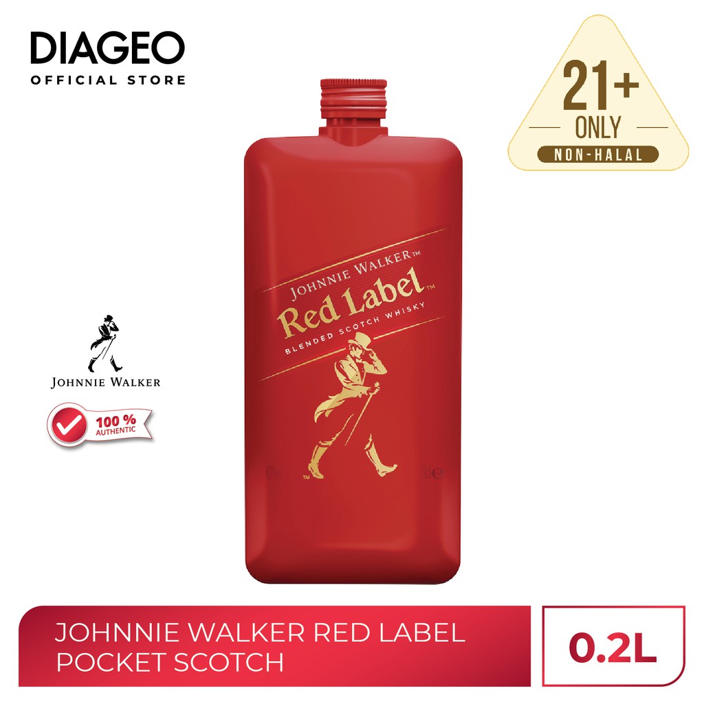 2x Johnnie Walker Red Label Pocket Scotch 20cl | Shopee Malaysia