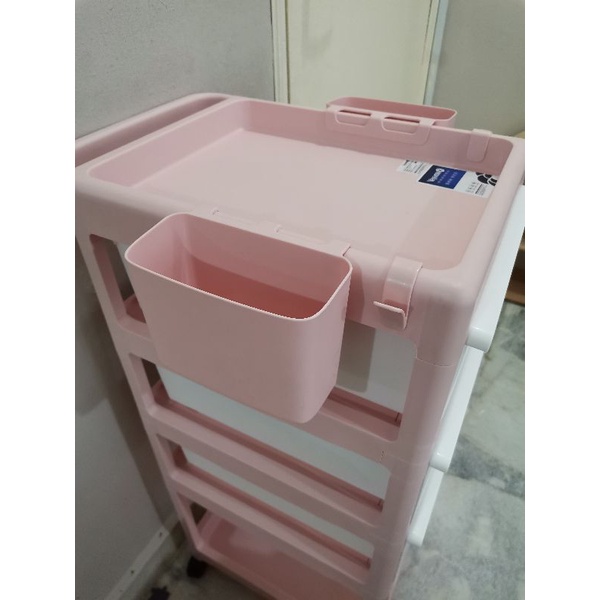Baju Rak Baby Trolley Rack Storage Plastic Troli Barang Newborn White ...