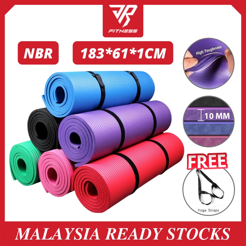 [CLEARANCE SALES] NBR Yoga Mat 10MM Soft High Density Extra Thick Yoga ...
