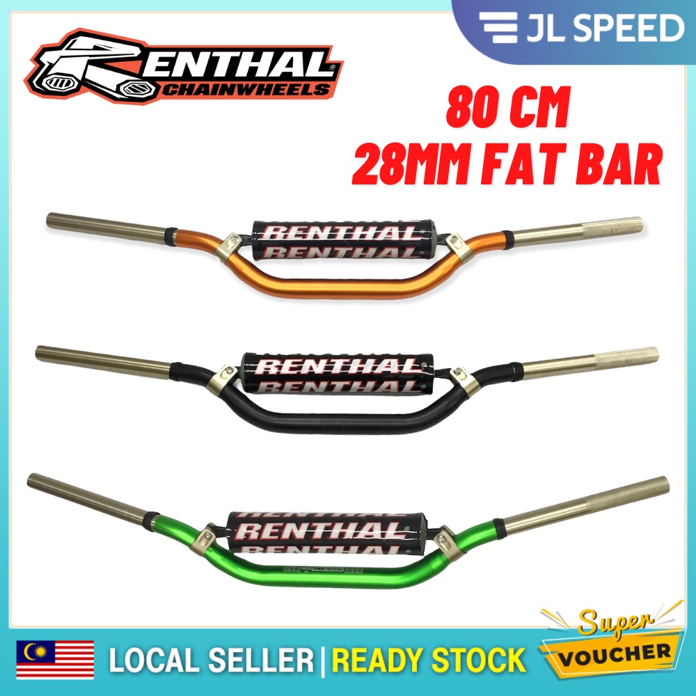 RENTHAL UNIVERSAL HANDLE CROSS BAR HANDLE BAR FATBAR 28MM (80CM PANJANG ...