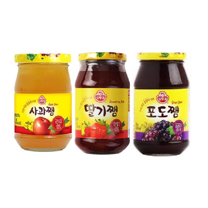 Ottogi Korean Fruit Jams [Strawberry, Grapes, Apple] (300g) (500g ...