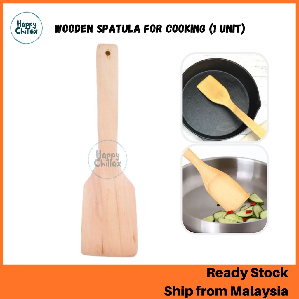 Wooden Spatula for Cooking Frying Spatula Kayu Memasak 木铲炒菜平底锅 | Shopee ...