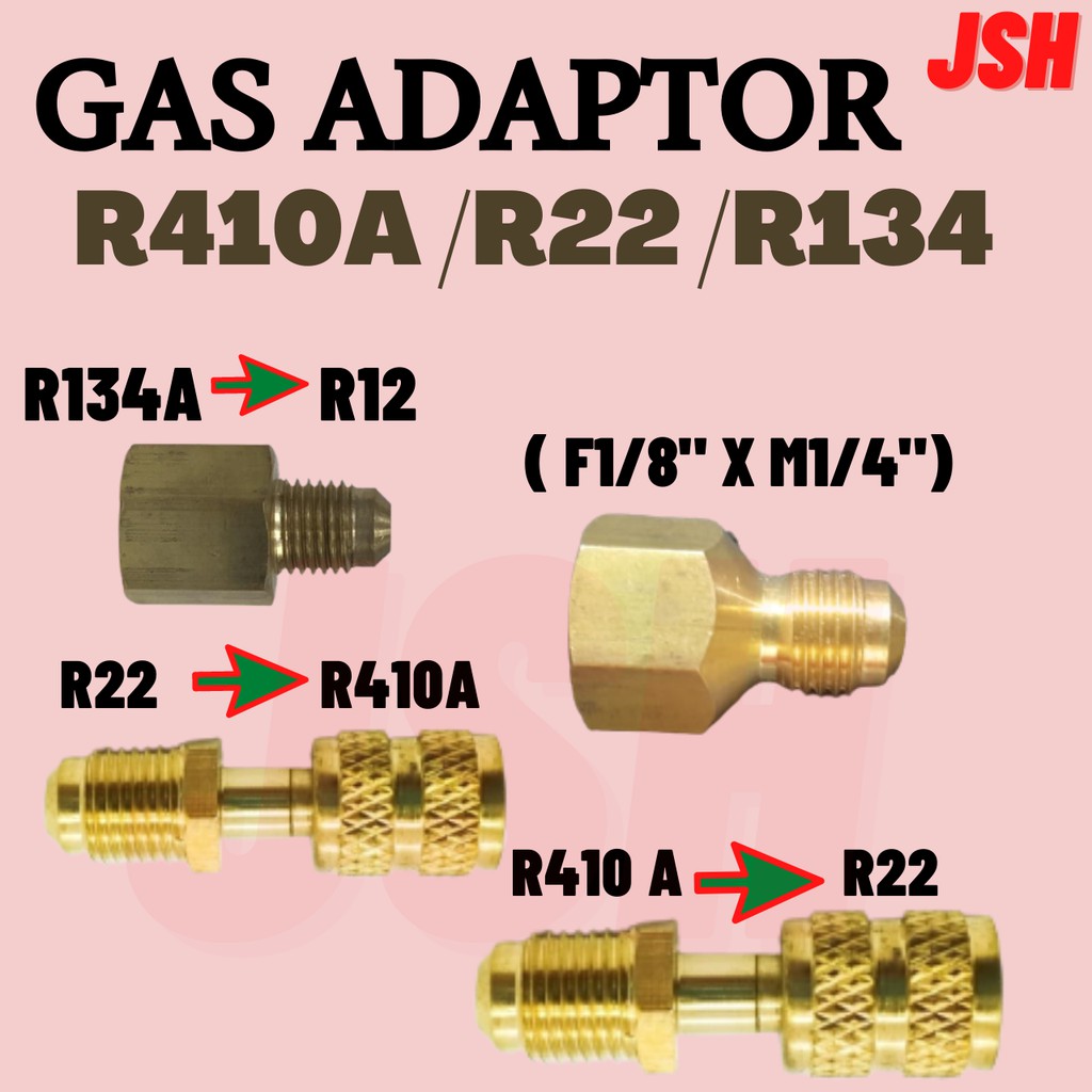 CHARGING HOSE ADAPTOR FOR- R410A /R22 /R134/Adaptor Meter Gauge ( F1/8 ...