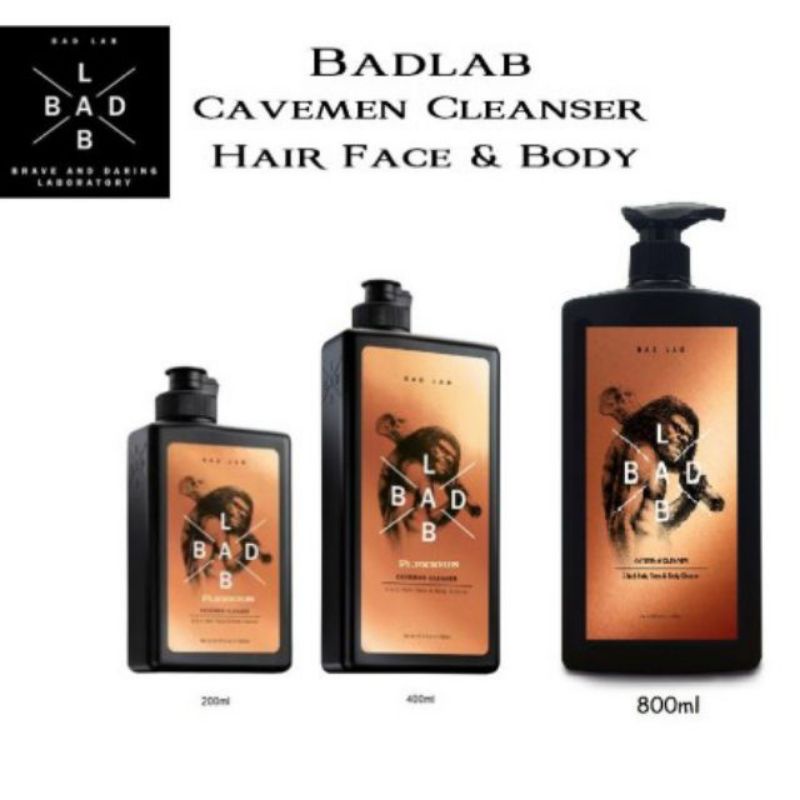 BADLAB Caveman Cleaner 3-in-1 Hair, Face & Body Cleaner - 400ml / 800ml ...