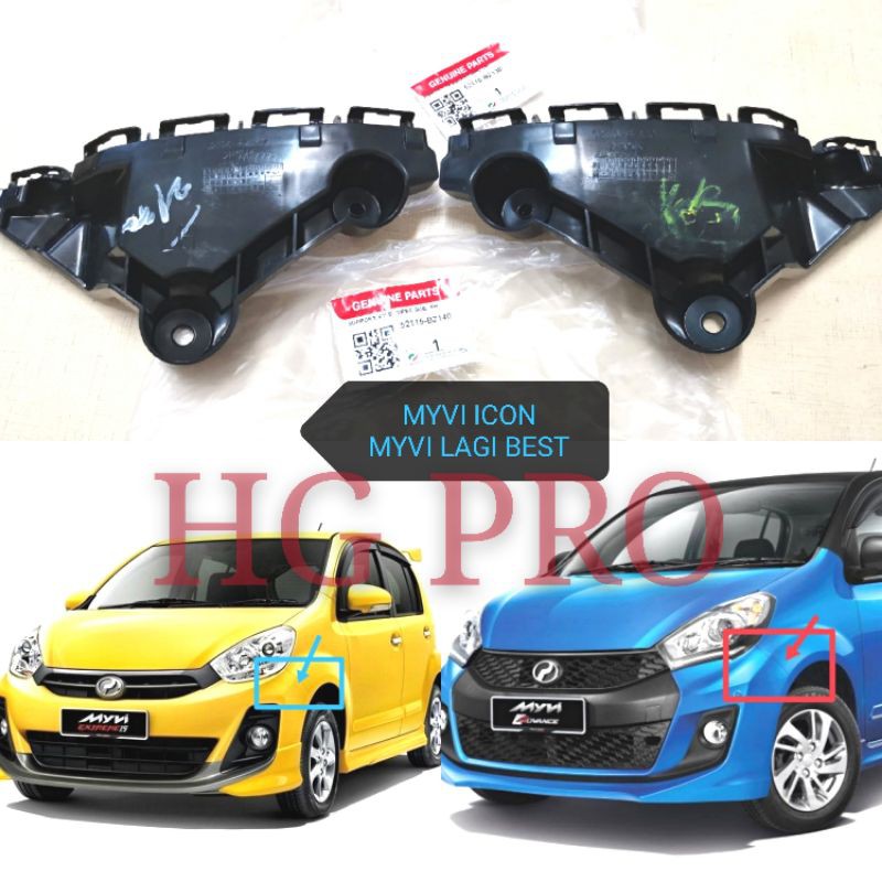 PERODUA MYVI LAGI BEST MYVI ICON ORIGINAL FRONT BUMPER SIDE BRACKET ...