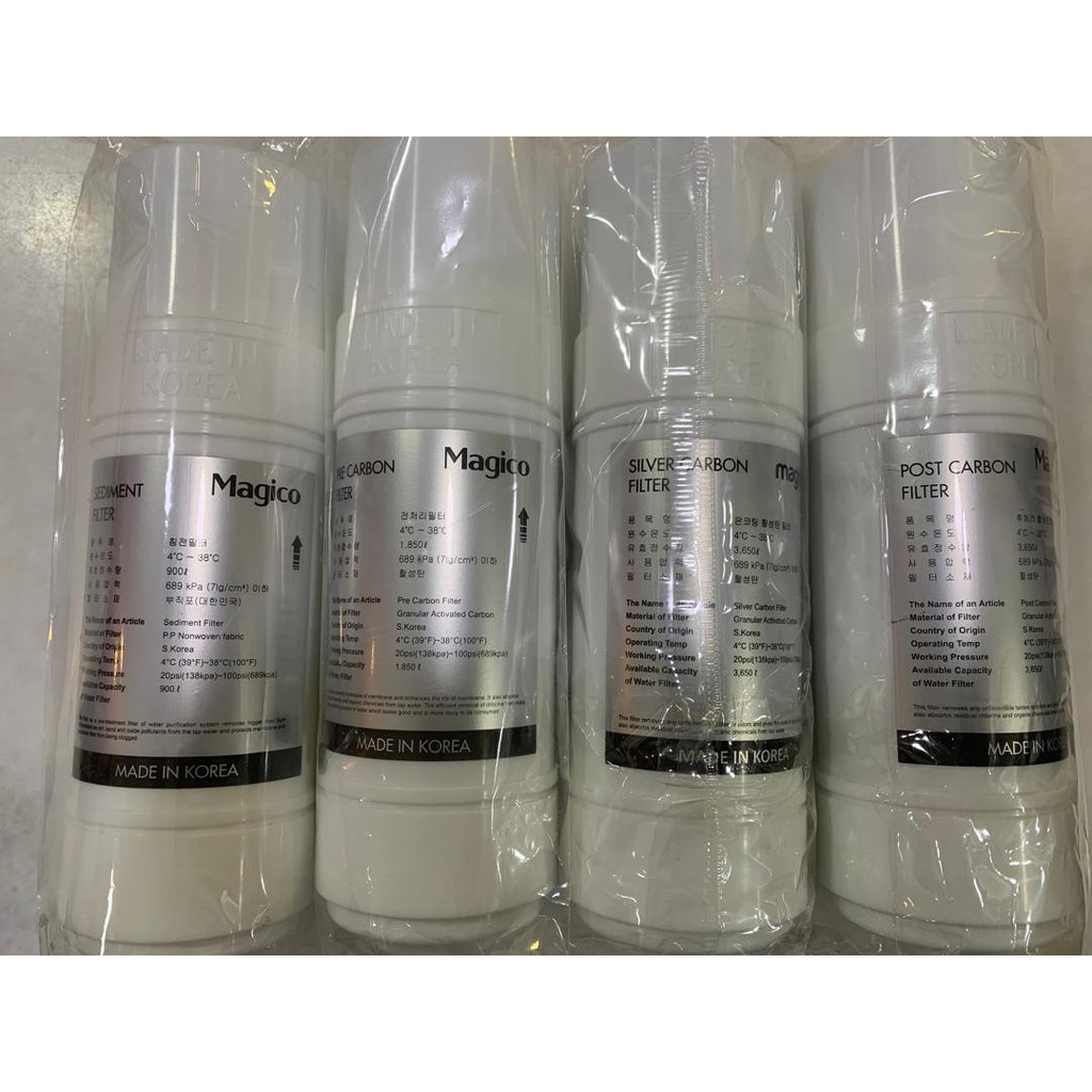 Original Korea Magico Filter,Sediment,Pre-Carbon,Silver-Carbon,Post ...