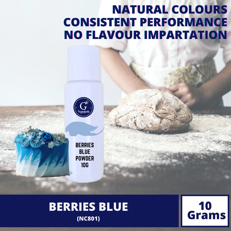 [NATURAL COLOUR] Berries Blue Colour Powder - 10Grams (Edible Food ...