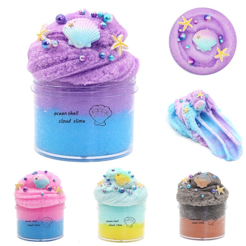 200ml Sea Shell Butter Slime Fluffy Glue Charms for Slime Additives ...