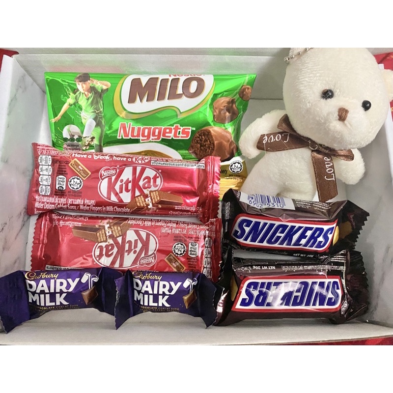 Surprise gift box chocolate bear birthday gift hadiah bajet kekasih ...