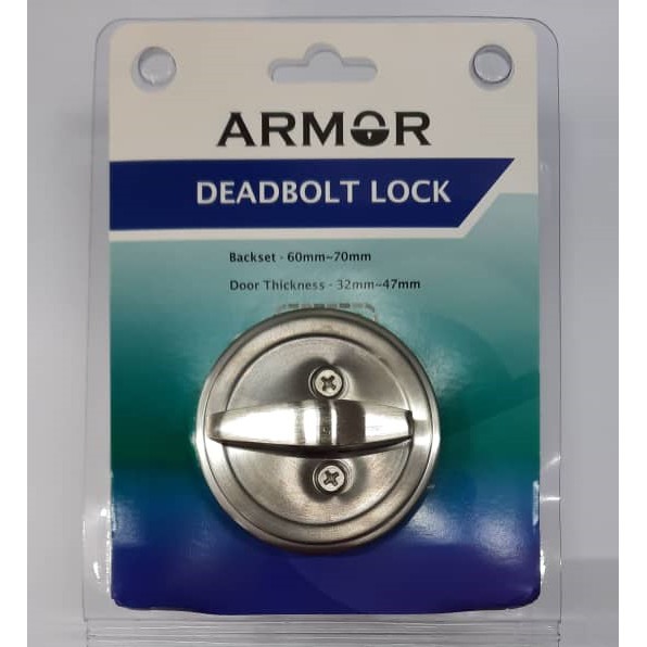 ARMOR D103/SS HALF DEADBOLT LOCK (SILVER) | Shopee Malaysia