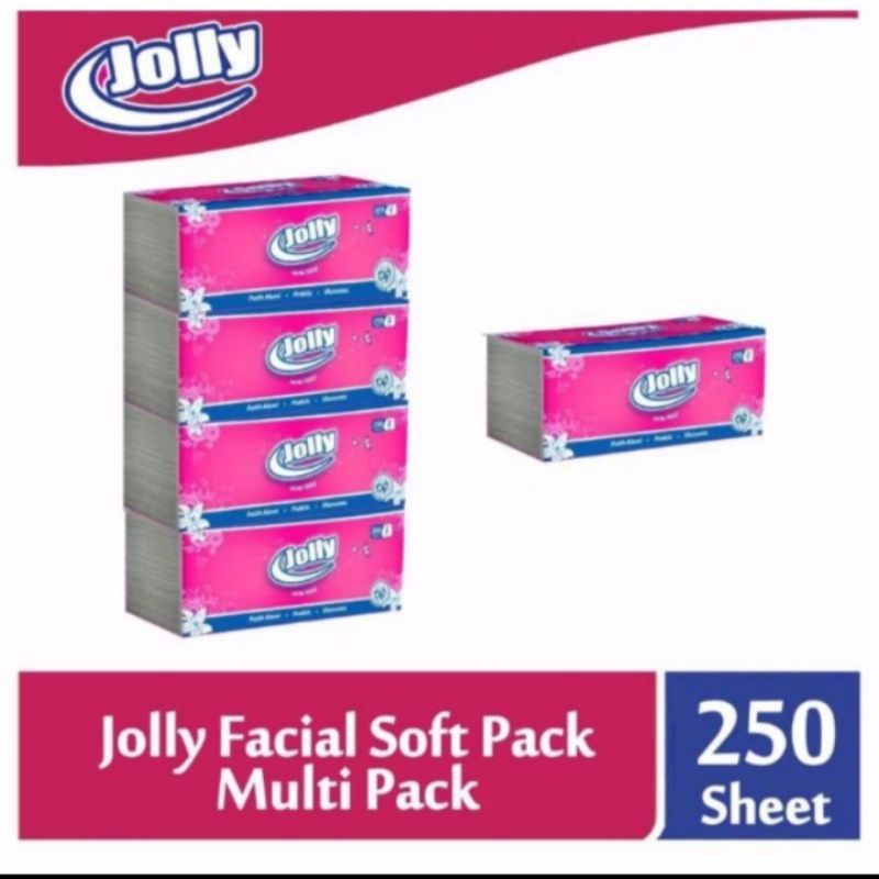 Jolly SOFT TISSUE 1 Box Contains 250 Sheets, 1 PACK Contains 4 Pcs ...