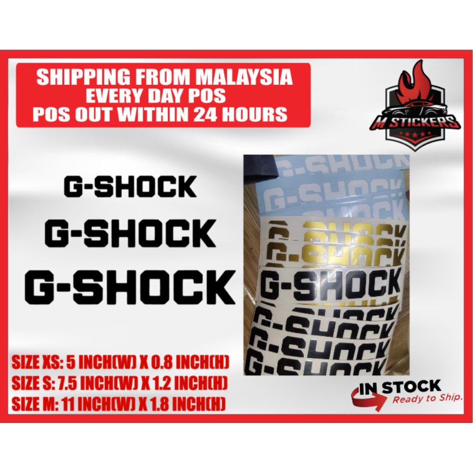 [M STICKERS] G-SHOCK CAR STICKER MYVI VIVA AXIA SAGA VIOS CITY CIVIC ...
