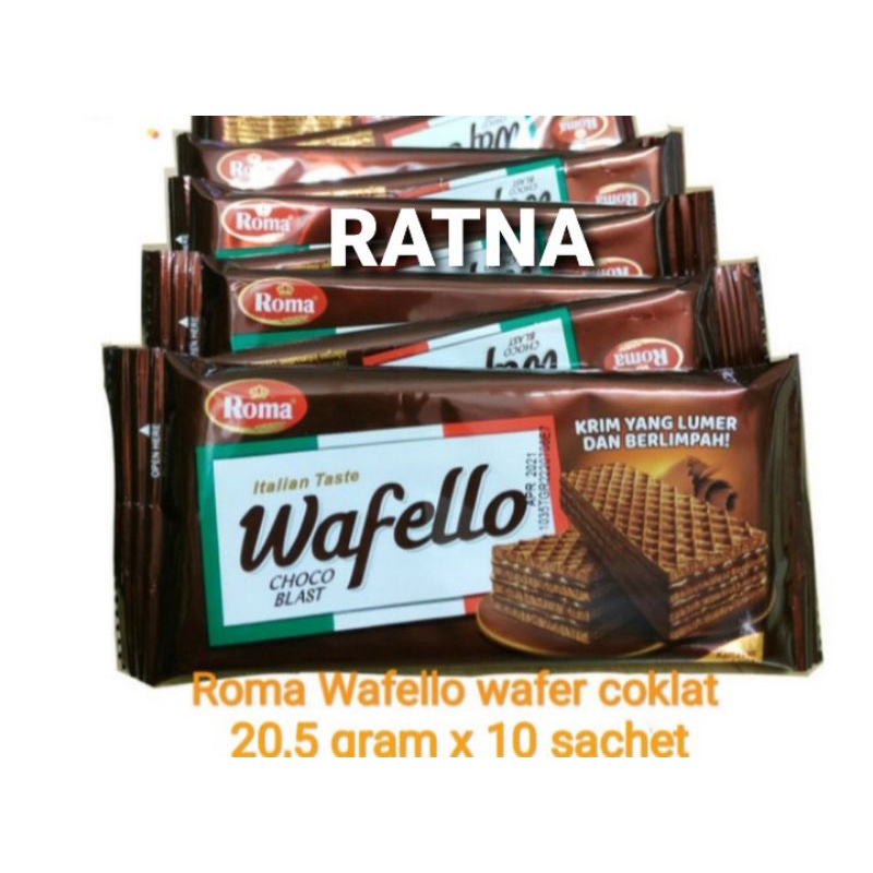 Wafello ROMA WAFER CHOCOLATE ITALIAN TASTE (1 Pack contains 10 pcs ...
