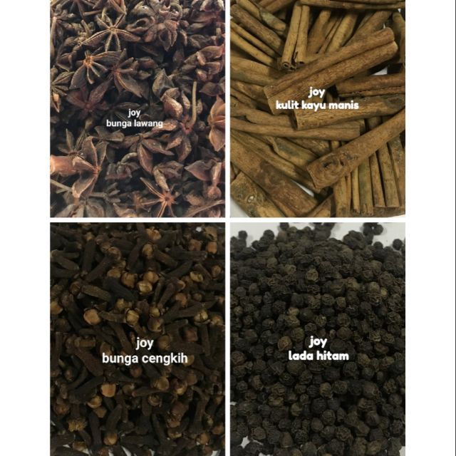 Rempah Ratus 50gm (Bunga Lawang/Bunga Cengkih/Kulit Kayu Manis/Lada ...
