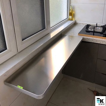 Stainless Steel Wall Mounted Foldable Table Kitchen Countertop Dining ...