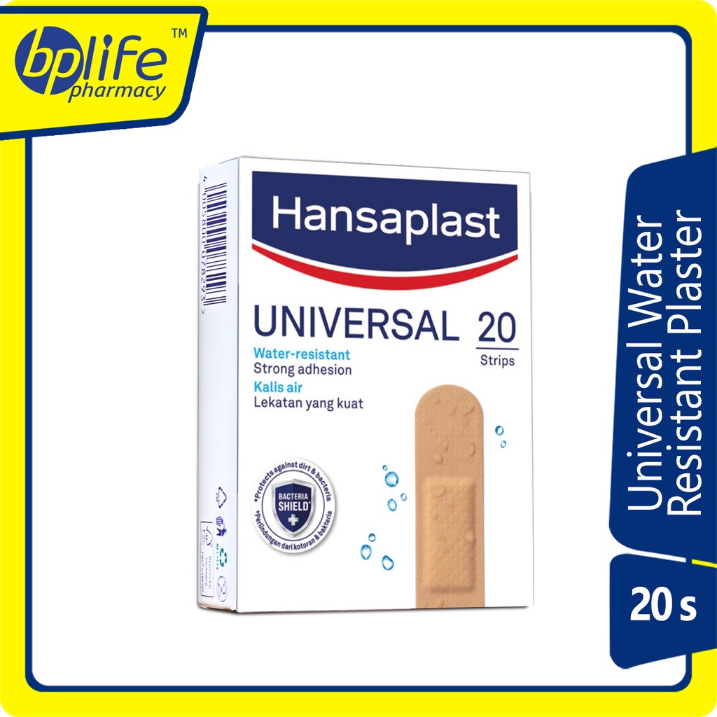 Hansaplast Universal Water Resistant Plaster 20s Strips per box ...