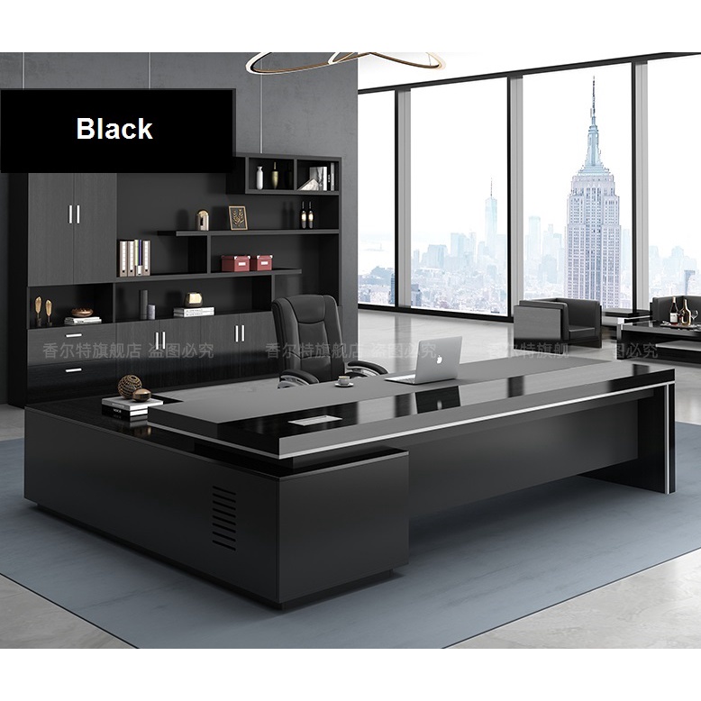 Formal Office Working Table CEO Working Desk With Side Cabinet ...