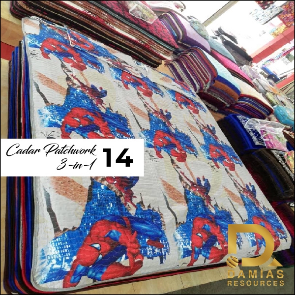 Bed Sheet Cadar QUEEN Haamparan Patchwork Tiaada Getah Set 3 IN 1 Corak ...