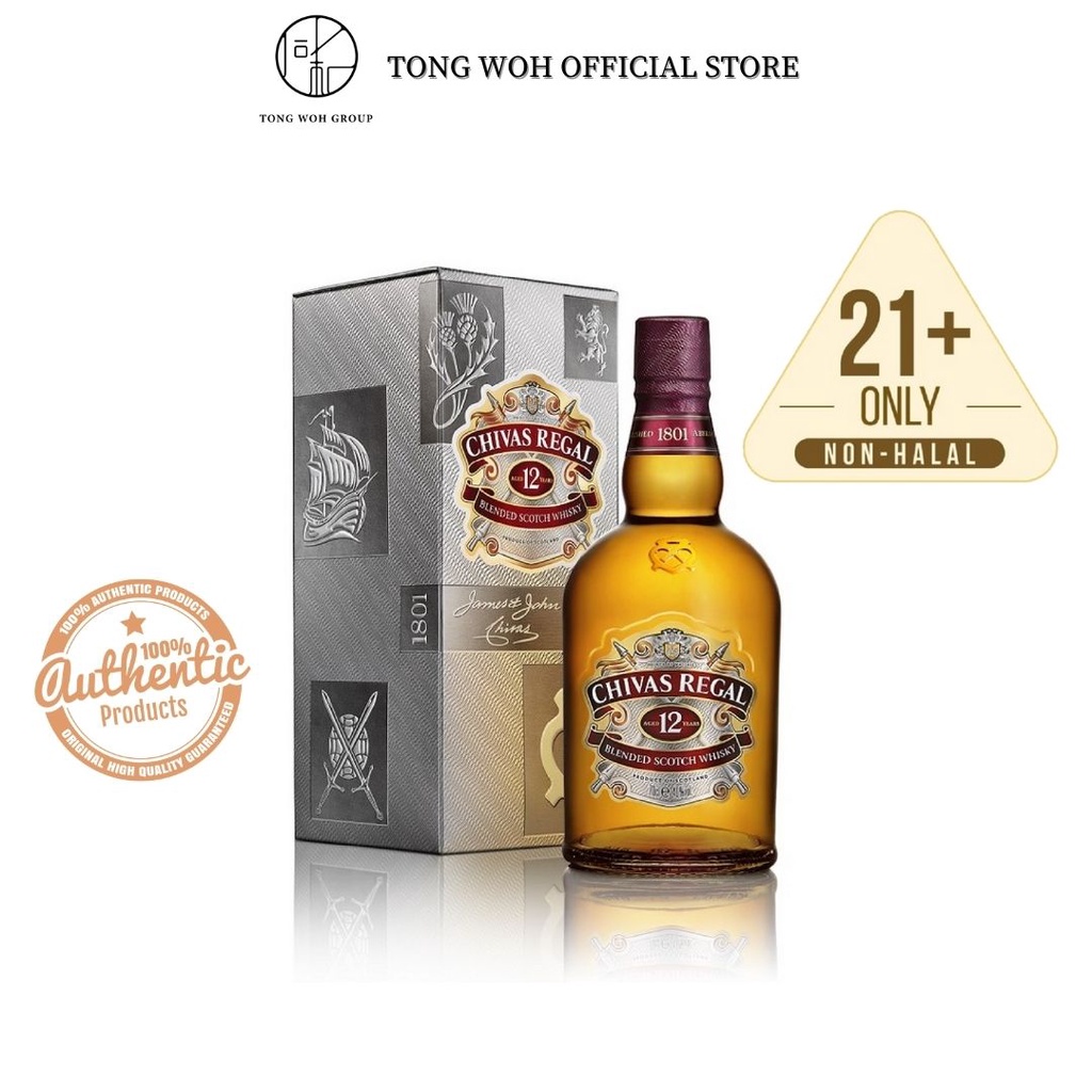 Chivas Regal 12 Years Scotch Whisky - With Box/No Box (700ml) | Shopee ...