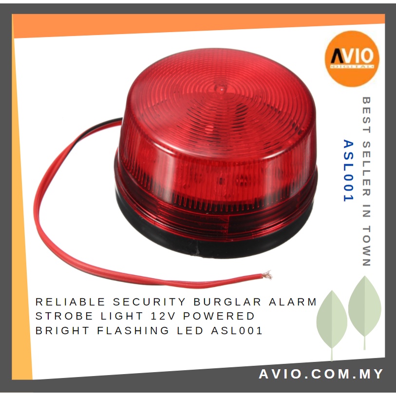 Wired Security Burglar Alarm Red Bright Flashing LED Strobe Light Alarm ...