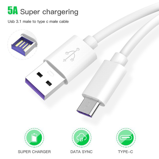 Original Type C Fast Charging 5A Data Charging Cable (Super Charge Type-C 5.0A) | Shopee Malaysia