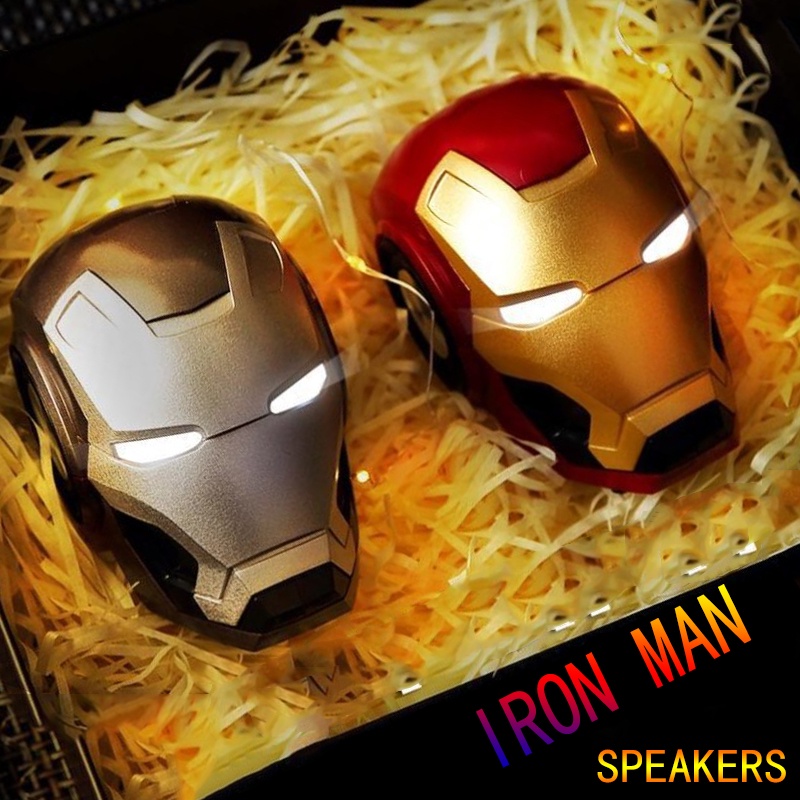 New iron man Bluetooth speaker creative cartoon gift mini audio with FM ...