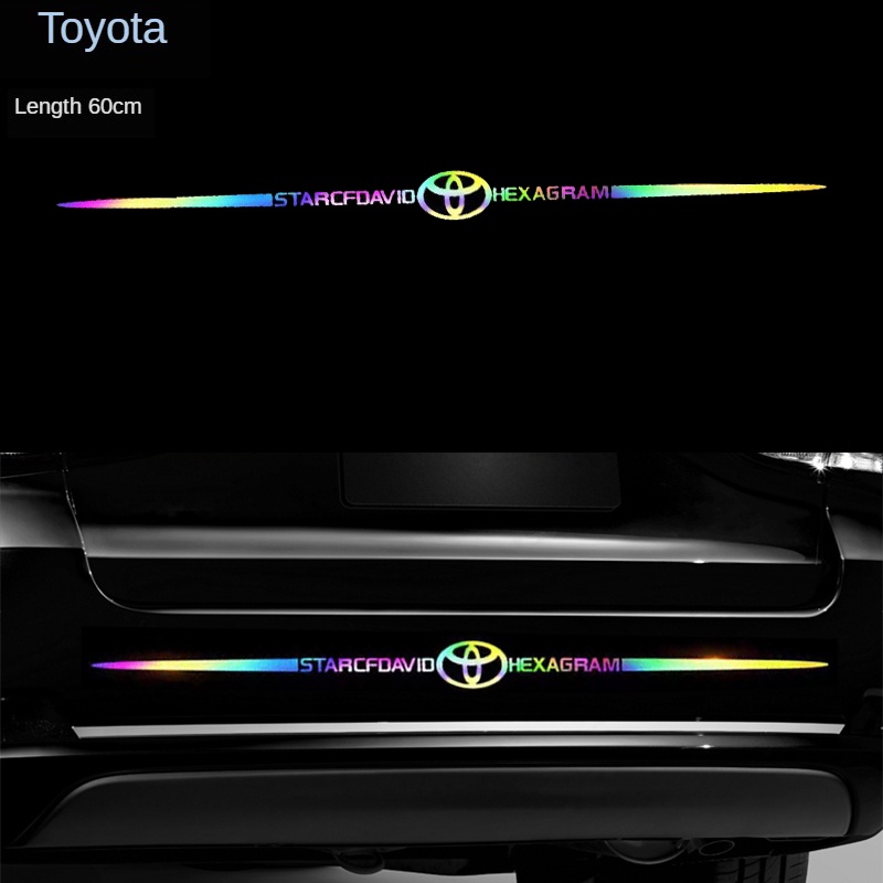 [Ready Stock] Toyota DIY Laser Reflective Colorful Sticker Windshield ...
